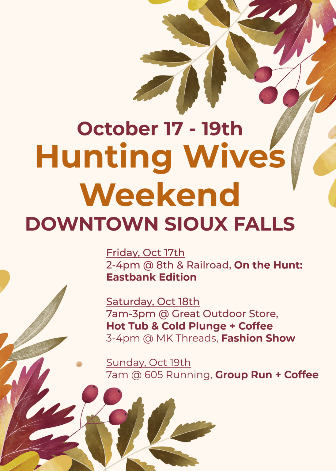 Hunting Wives Weekend 2025 - Downtown Sioux Falls