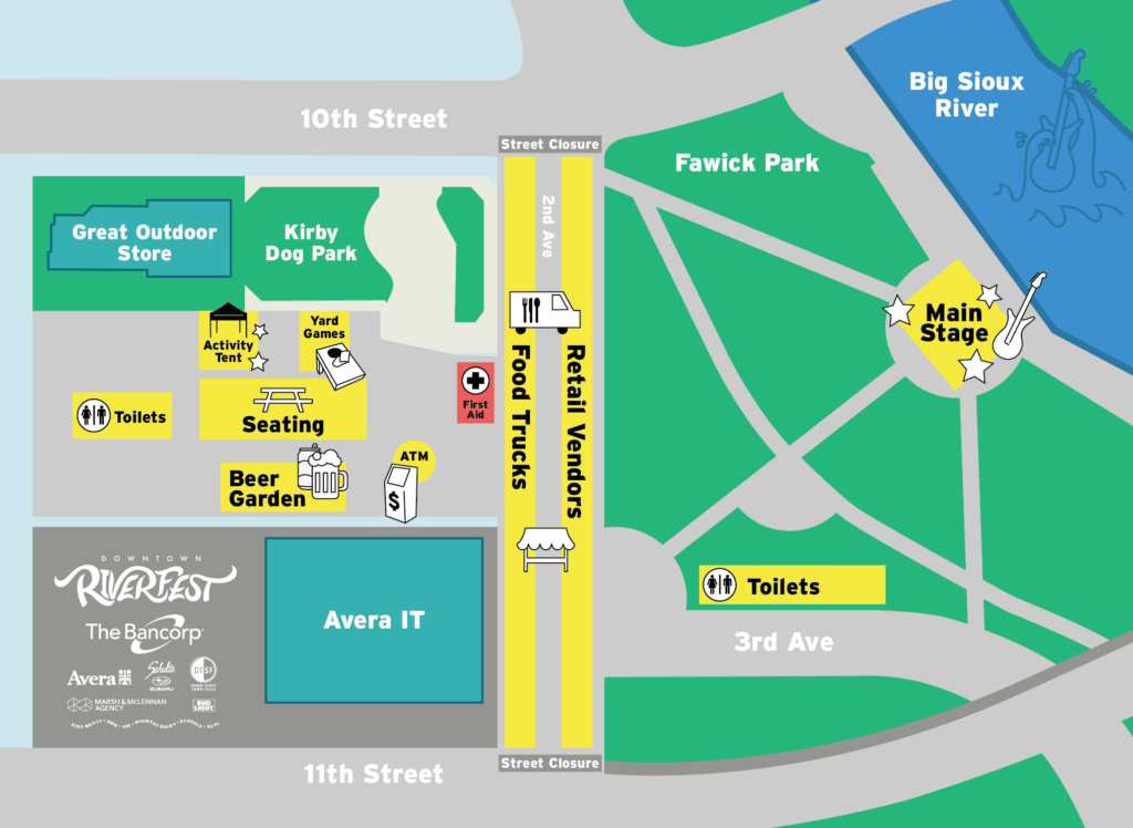 Riverfest Map 2022-02 - Downtown Sioux Falls